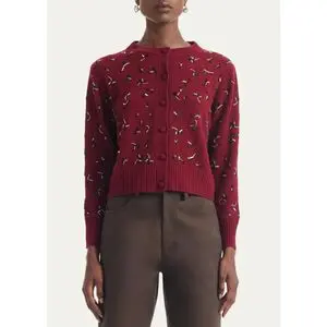 Altuzarra Vaughn Beaded Wool Crewneck Sweater