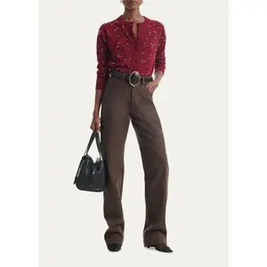 Altuzarra Vaughn Beaded Wool Crewneck Sweater