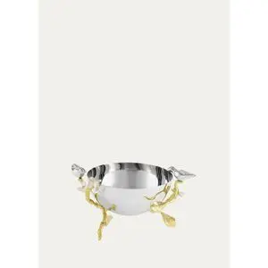 Michael Aram Lovebirds Silver & Gold Nut Bowl