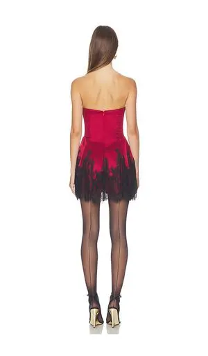 Amanda Uprichard Romilly Romper In Burgundy