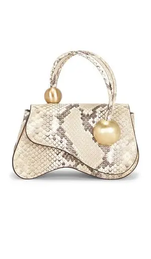 Cult Gaia Kazia Nano Crossbody Bag In Brown - Faded Python