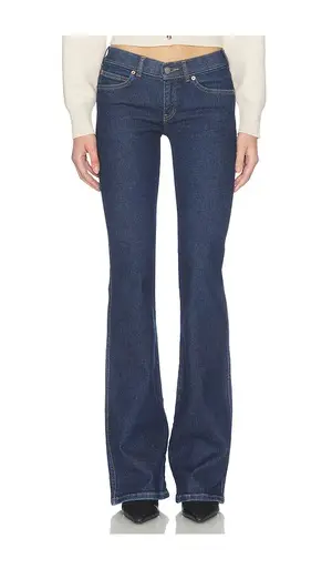 DR. DENIM Kily Low Bootcut Jeans In Blue - Cape Deep Plain