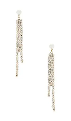 NATALIE B JEWELRY Keke Earring In Metallic Gold - Silver