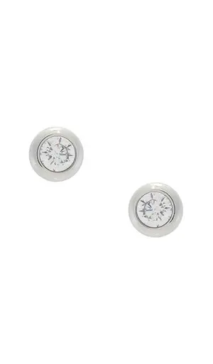 NATALIE B JEWELRY Dylan Stud Earring In Metallic - Silver