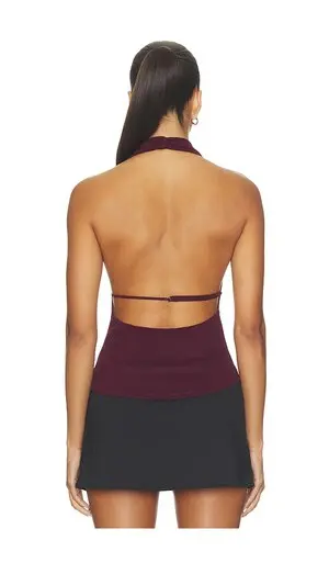 NIA Declan Top In Burgundy