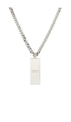 Off-White Diag Necklace In Metallic