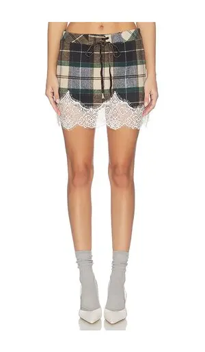 SIEDRES Witz Lace Trim Mini Skirt
