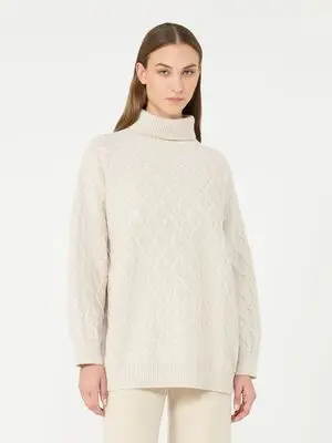 Max Mara Oversized Diamond Wool And Cashmere Sweater