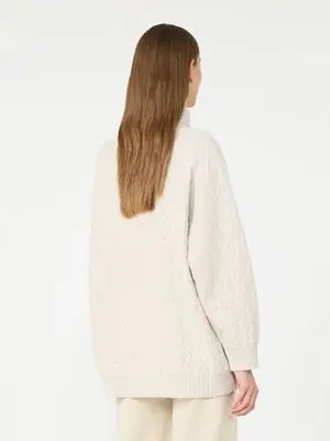 Max Mara Oversized Diamond Wool And Cashmere Sweater