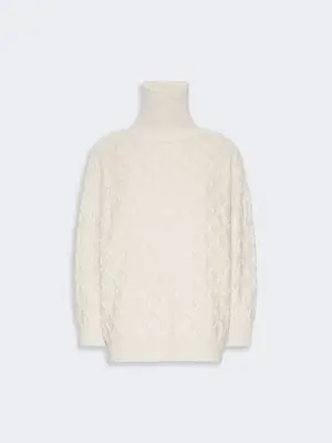 Max Mara Oversized Diamond Wool And Cashmere Sweater