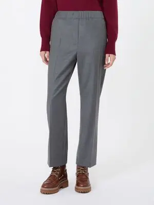 Max Mara Stretch Wool Flannel Trousers