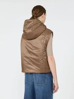 Max Mara Reversible Gilet In Water-repellent Plain-weave Fabric