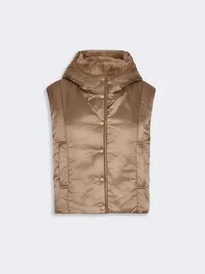Max Mara Reversible Gilet In Water-repellent Plain-weave Fabric