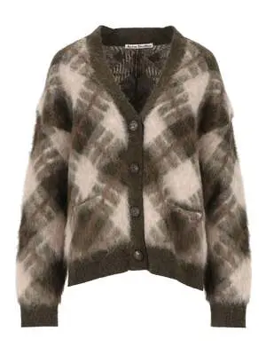 Acne Studios Mohair Cardigan With V-neck - Multicolor