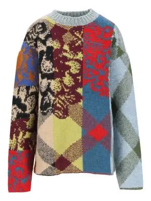 Dries Van Noten Patchwork Wool Sweater - Multicolor
