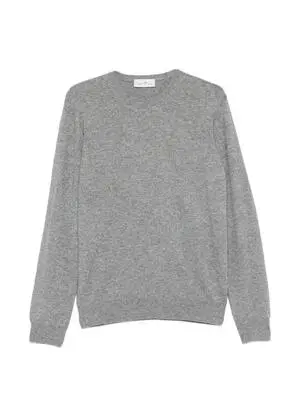 DELLA CIANA Crew-neck Fine-knit Sweater - Grey