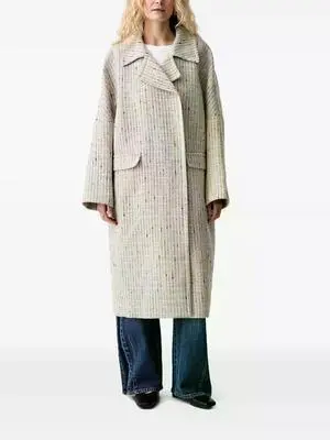 Munthe Vindaloo Herringbone Tweed Coat - Neutrals