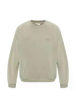 American Vintage Jitbay Logo-print Raglan-sleeve Sweatshirt - Neutrals