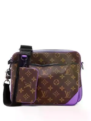 LOUIS VUITTON Trio Messenger Bag Macassar Monogram Canvas Crossbody Bag - Brown
