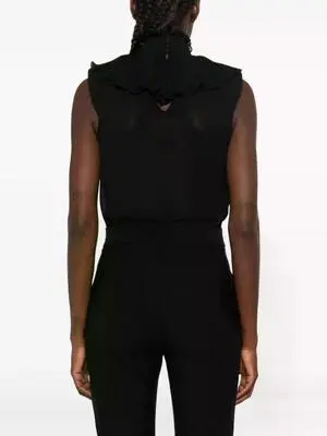 Elisabetta Franchi Ruffled Lace-panel Top