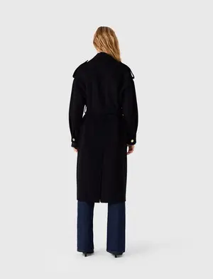 Maje Long Double-faced Coat