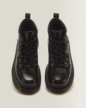 Dr. Martens Buzz Whimsigoth Eye Leather & Velvet Lace Up Boots