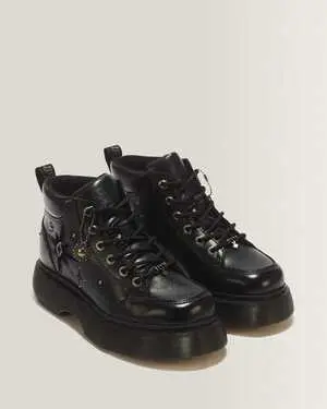 Dr. Martens Buzz Whimsigoth Eye Leather & Velvet Lace Up Boots