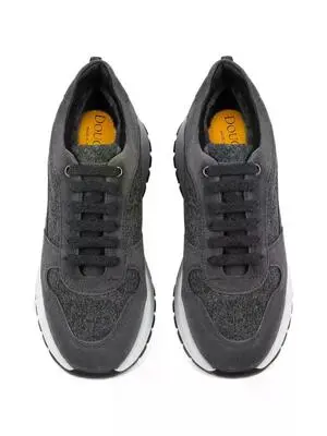 DOUCAL'S Suede Panelled Sneakers
