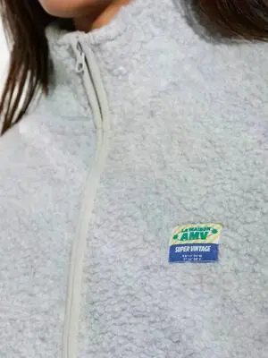 American Vintage Hoktown Logo-patch Zip-up Cardigan