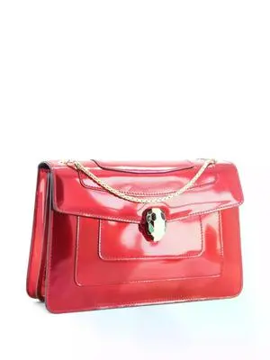 BVLGARI Serpenti Forever Patent Medium Shoulder Bag