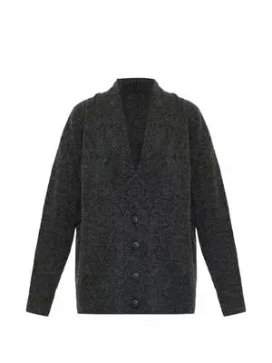 AKEP V-neck Loose-fit Cardigan - Grey