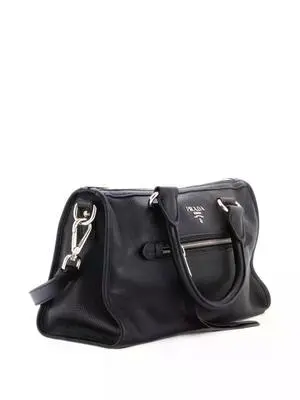 Prada Front Zip Convertible Vitello Phenix Small Satchel
