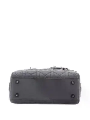 Dior Ultra Matte My Abcdior Lady Bag Cannage Quilt Calfskin Shoulder Bag - Black