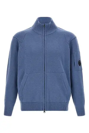 C.P. COMPANY C. P. Company 'lens' Cardigan - Light Blue