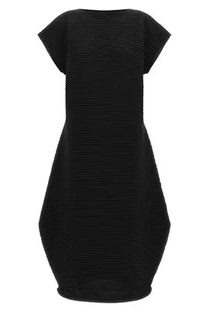 Issey Miyake Zig Zag Knit' Dress - Black