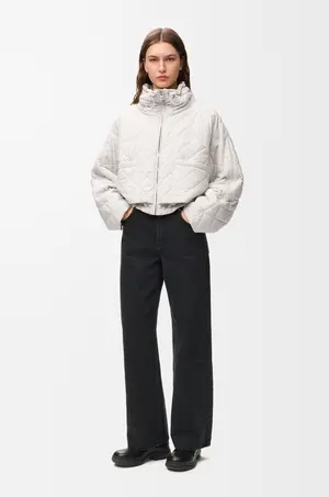 Loewe Padded Jacket In Technical Shell - Ecru