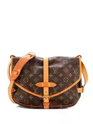 LOUIS VUITTON Saumur Handbag Monogram Canvas 30 Crossbody Bag - Brown