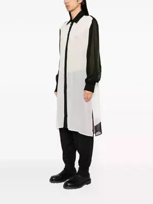 TESSITURA Silk-chiffon Monochrome-print Shirt