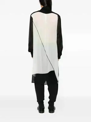 TESSITURA Silk-chiffon Monochrome-print Shirt