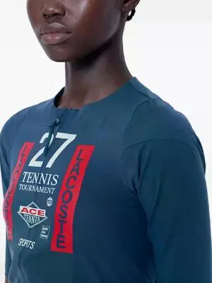 Lacoste Runway Zipped Printed Stretch T-shirt