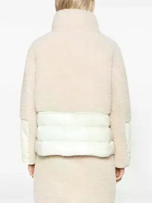 Moncler Glorieux Hooded Teddy Short Down Jacket - Neutrals