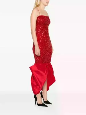 ROTATE BY BIRGER CHRISTENSEN Sequins Bow Maxi Dress