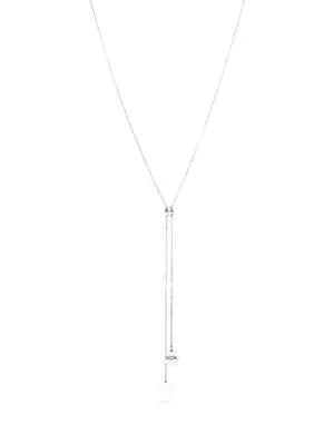 GUZEMA Flat Tie Necklace - Silver