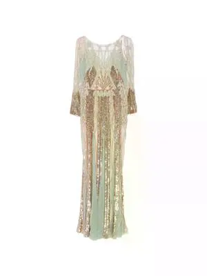 TEMPERLEY LONDON Perseus Tattoo Sequin-embellished Maxi Dress