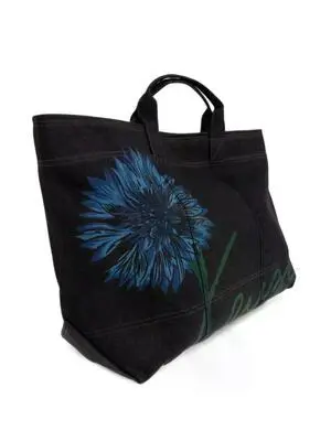 Kenzo Floral-motif Denim Tote Bag
