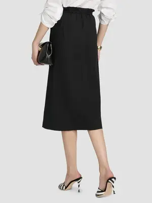 Staud Shore Cotton Midi-skirt