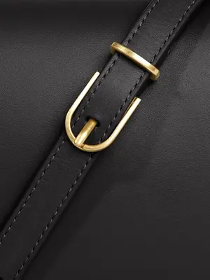Vince Leather Crossbody Wallet - Black