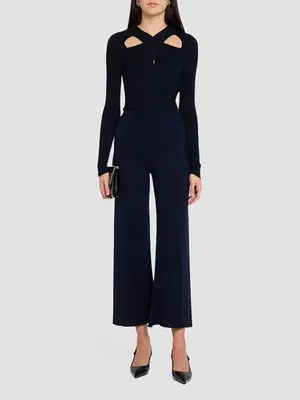 Majestic Filatures Cashmere Wide-leg Ankle Pants