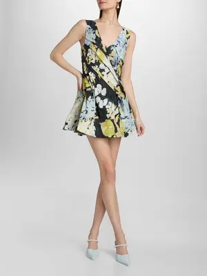 Acler Forever Young Benier Mini Dress - Hamptons Hydrangea