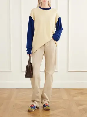 JW Anderson Diadora Equipe Leather And Suede-trimmed Shell Sneakers